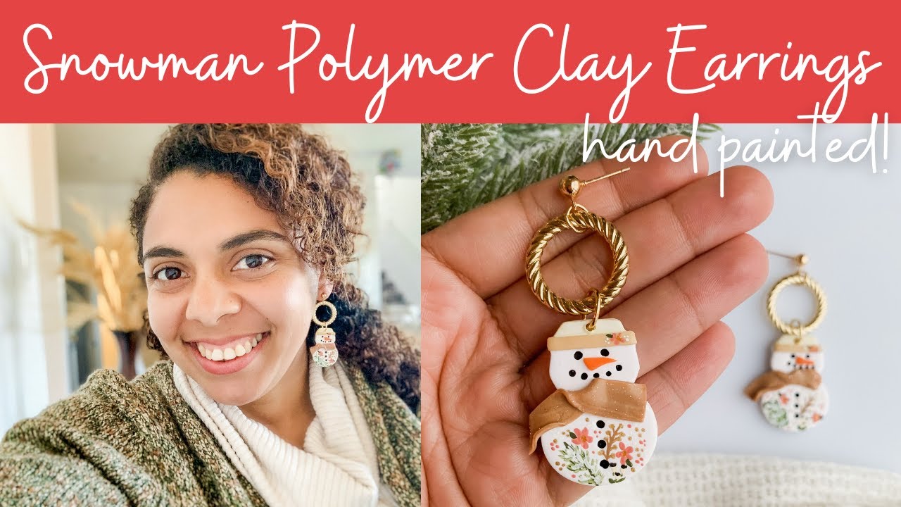 HOW TO MAKE POLYMER CLAY EARRINGS CHRISTMAS POLYMER CLAY EARRINGS HOW TO PAINT POLYMER CLAY how-to-make-polymer-clay-earrings-christmas-polymer-clay-earrings-how-to-paint-polymer-clay