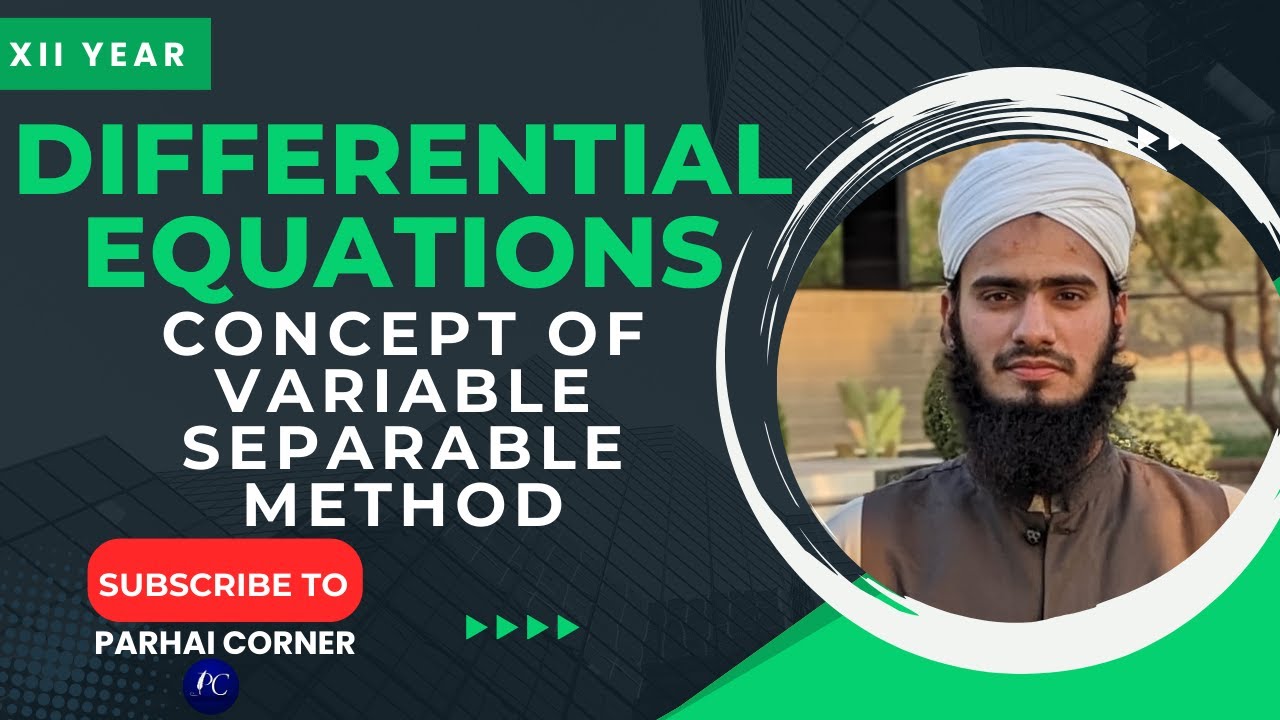 Xii Mathematics Differential Equations Concept Of Variable