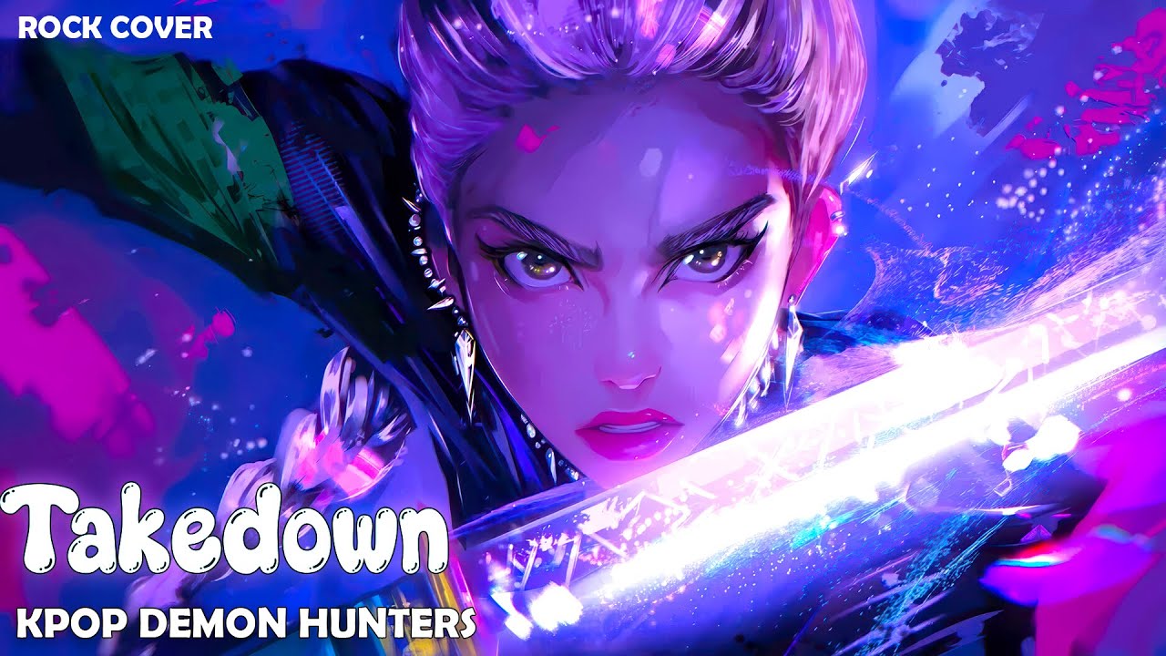 TAKE DOWN - Kpop Demon Hunters [Rock Version] (lyrics) - YouTube