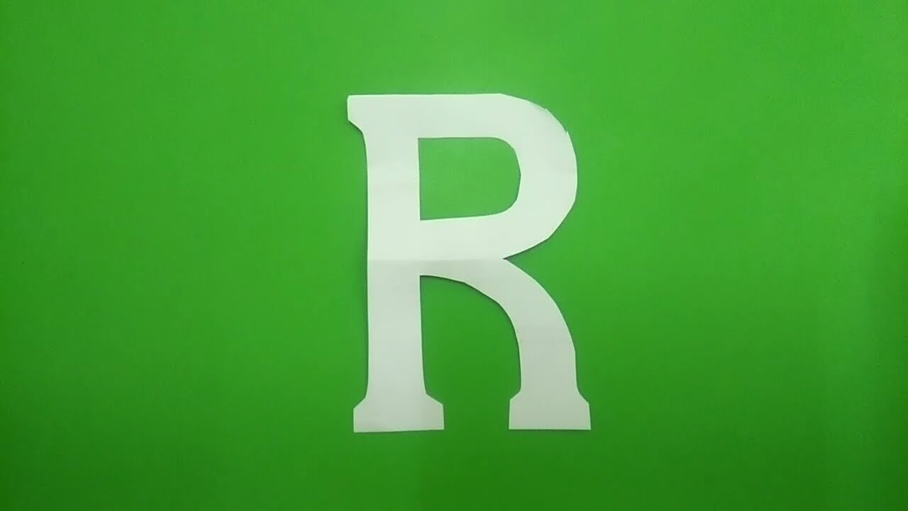Cara mudah membuat Huruf R dari kertas, karton atau origami - YouTube