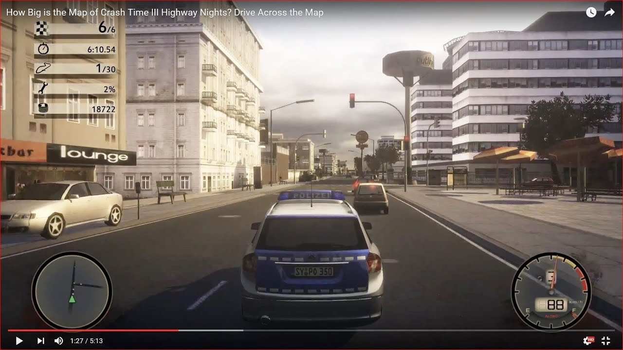 HOW BIG IS THE MAP in in Crash Time III: Highway Nights? Drive Across ...