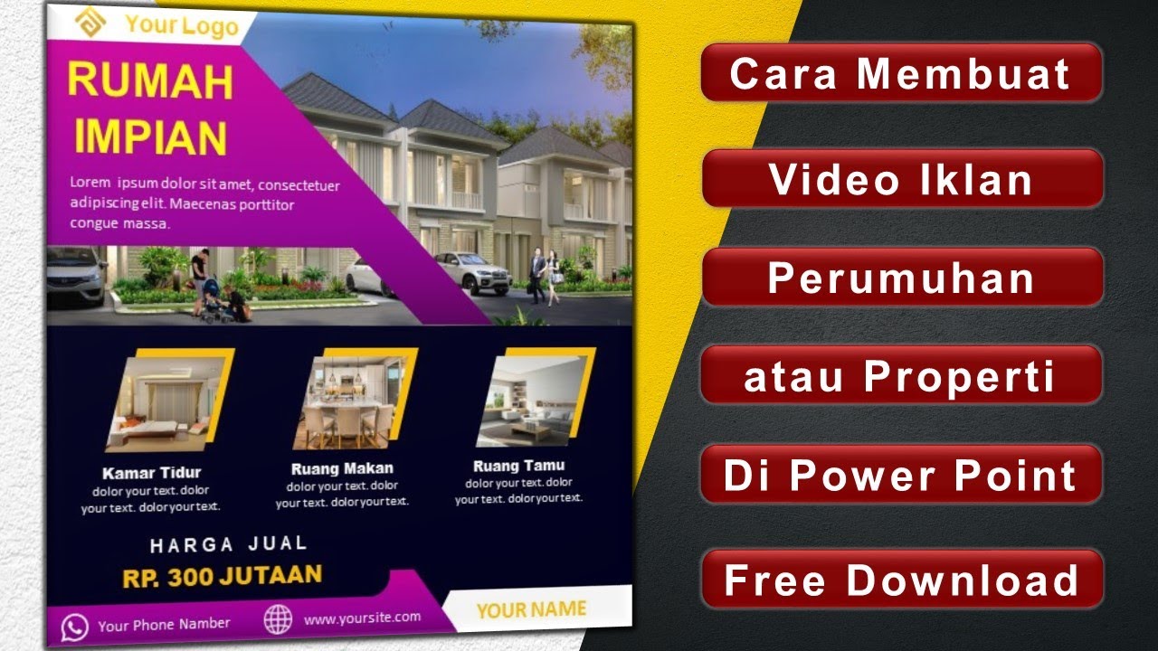Cara Membuat Video Iklan Properti di Powerpoint - YouTube