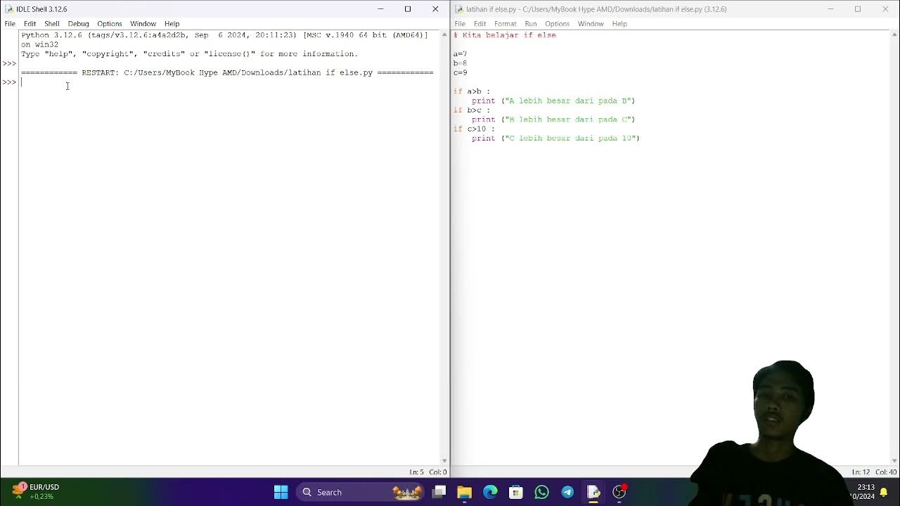 Python Dasar If else - YouTube