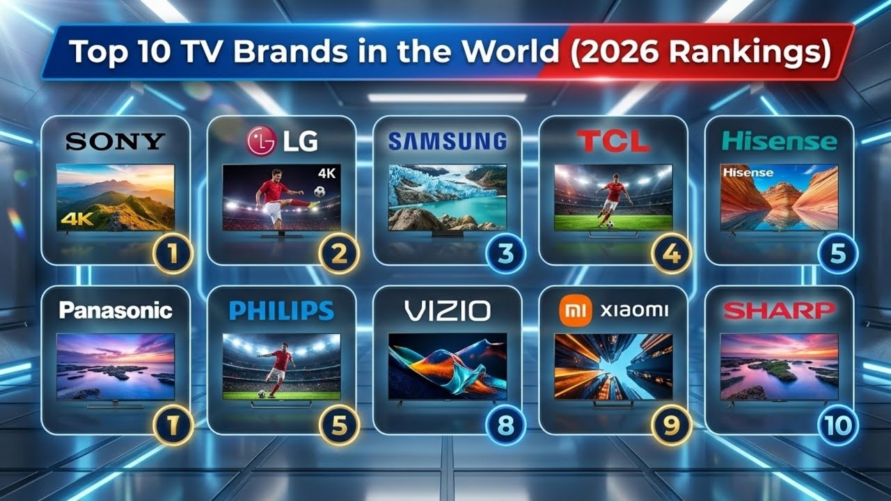 WORLD Top 10 LED TVs BRANDS & it's AURA - YouTube