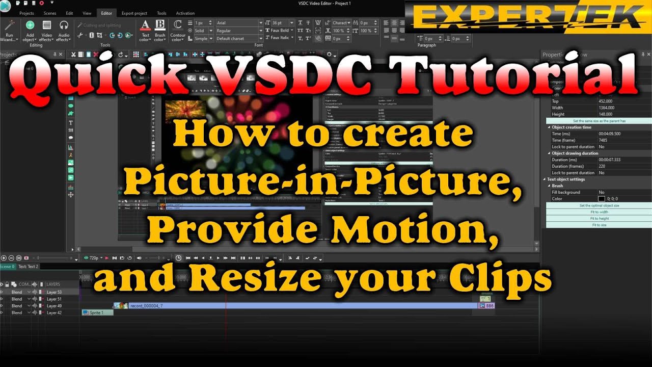 VSDC Tutorial 01 - How to create PIP (Picture in picture) - YouTube