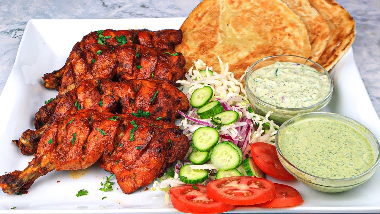 Chicken Tikka Platter, Tandoori Chicken Tikka In Air Fryer (NO OIL ...