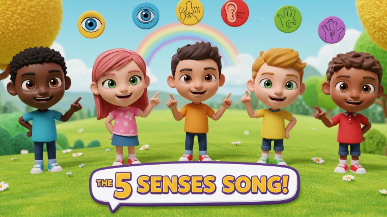 The 5 Senses Song (See, Hear, Taste, Touch, Smell!) #toddlersongs # ...