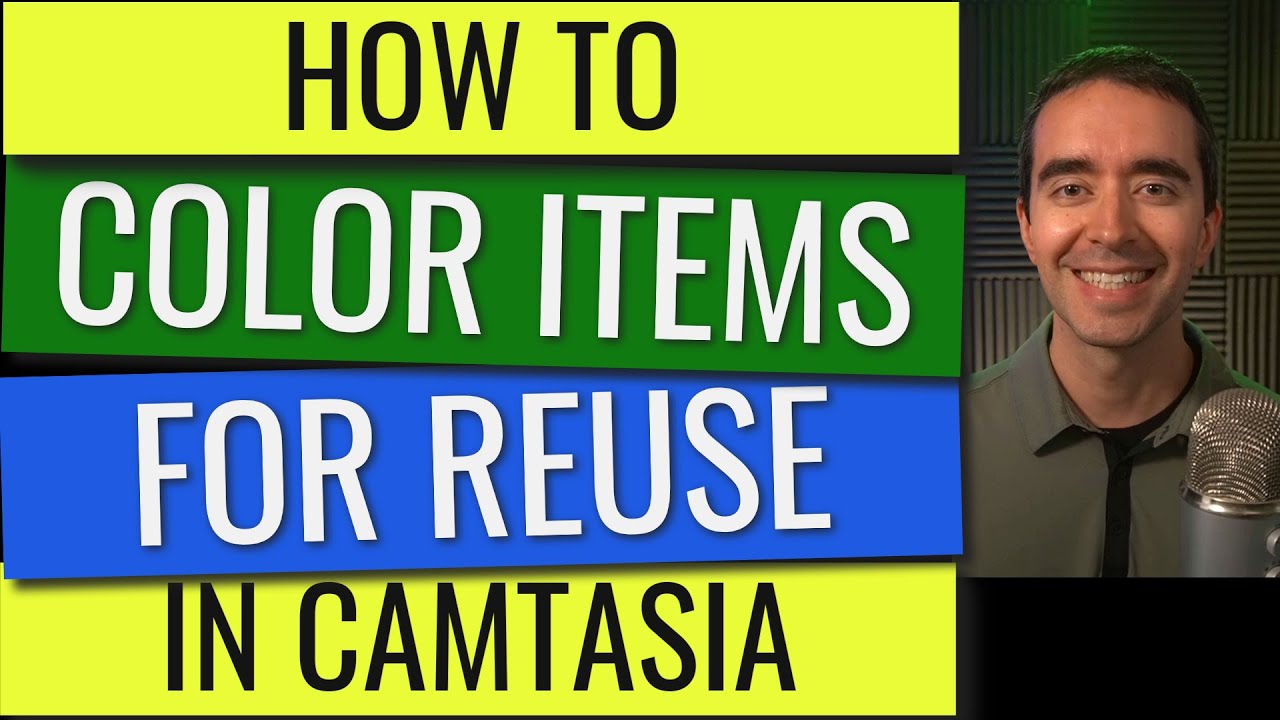 How to Color Items for Reuse in Camtasia - YouTube