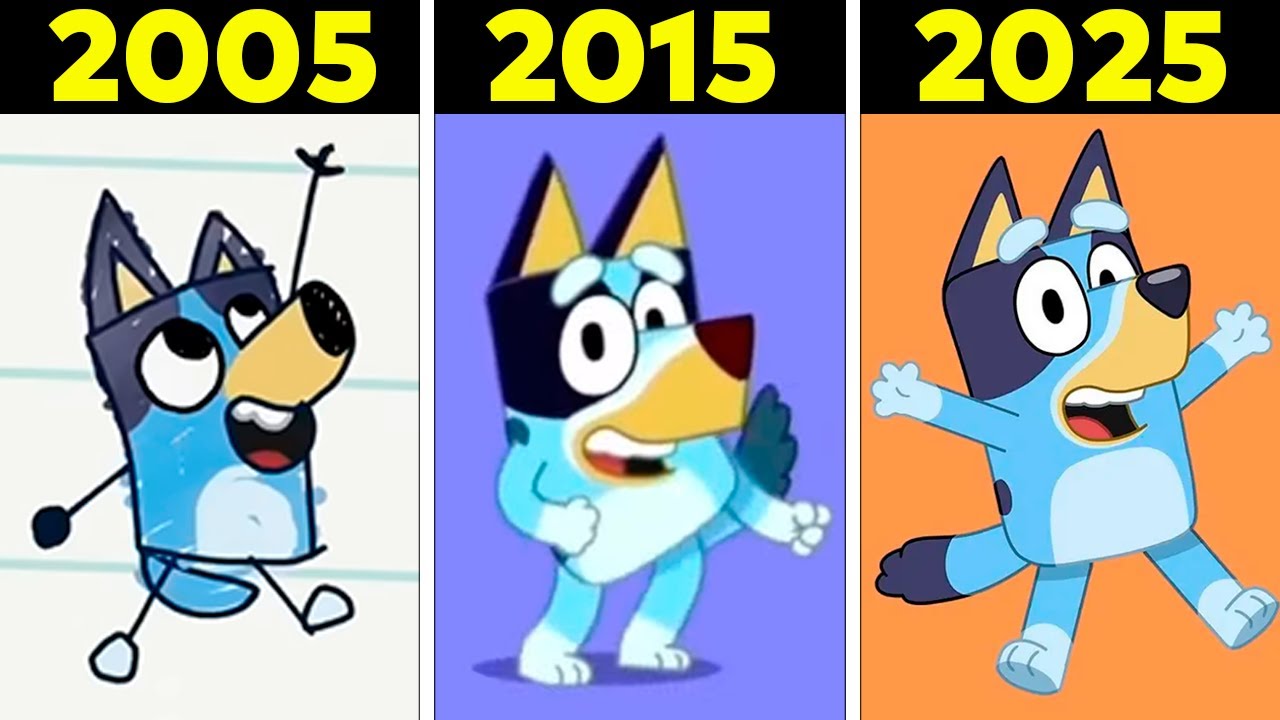 Como Foi a EVOLUÇÃO da BLUEY! (2005-2025) - YouTube