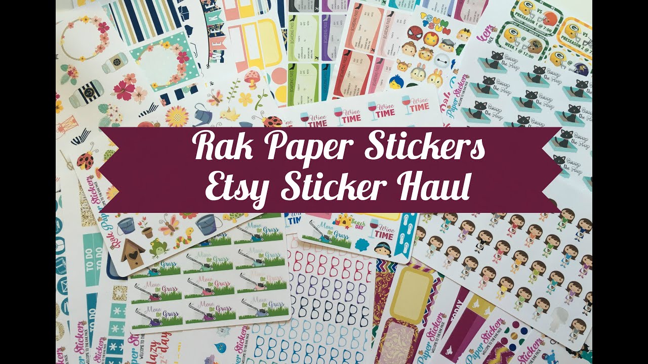 Etsy Shop Haul - Rak Paper Stickers - YouTube