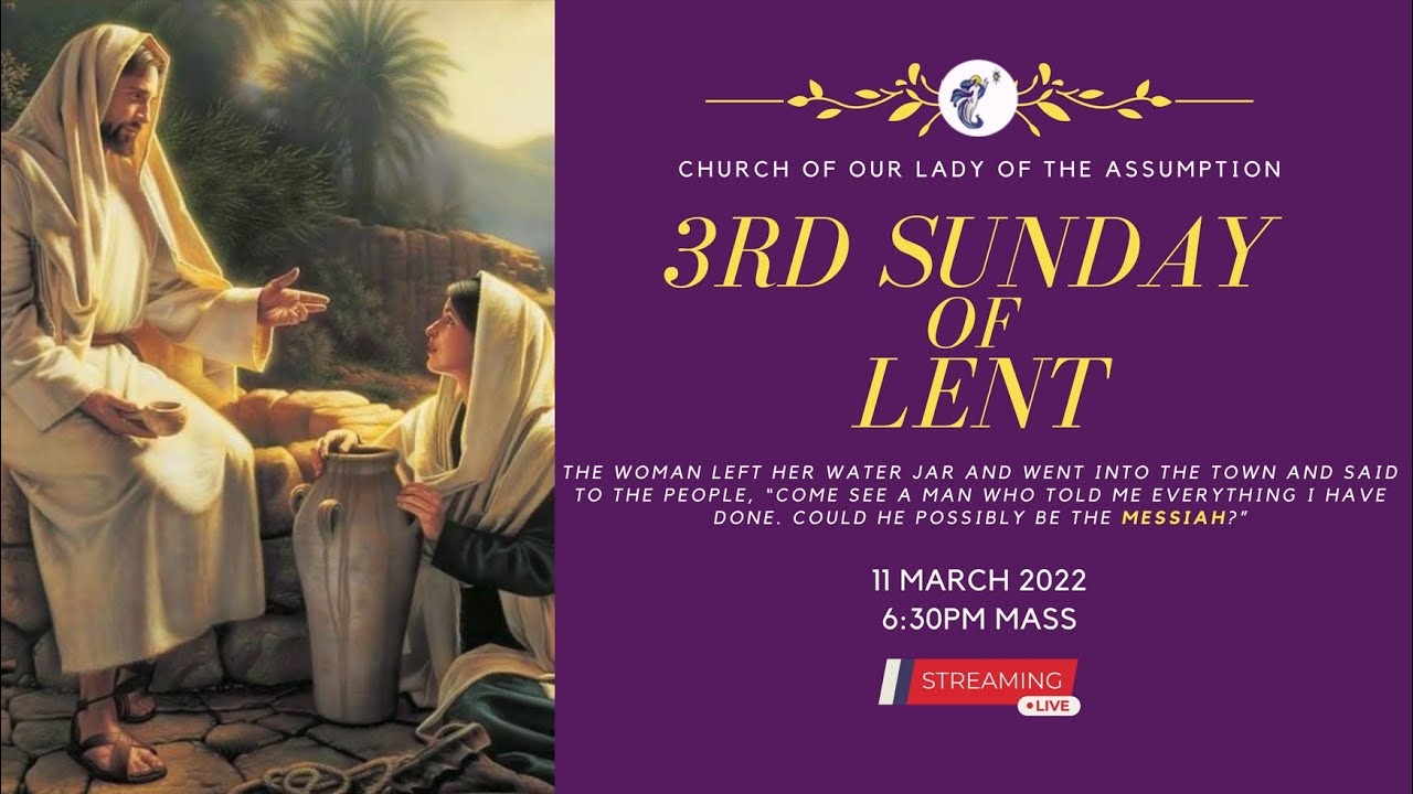 Saturday 3rd Sunday Of Lent 12th March 2023 Youtube
