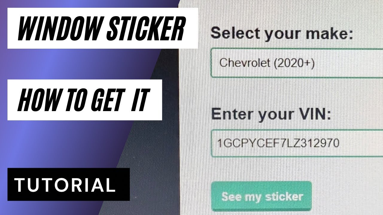 How to Easily Find Your Vehicle’s Window Sticker Online | Step-by-Step ...