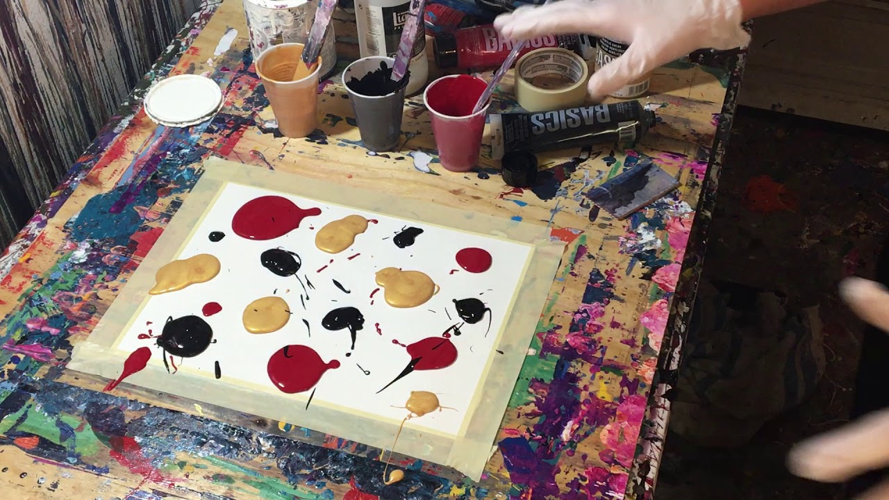 Making a Dabbed Painting with Liquitex basics Acrylic Paint - YouTube