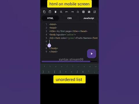 Unordered list tags in html #htmltutorial #howtoadd #coding #webdevelopment #htmlcss - YouTube