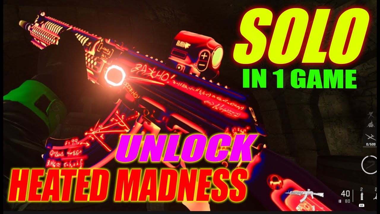 SOLO Unlocking the FREE HEATED MADNESS BLUEPRINT in DMZ, all 5 heated ...