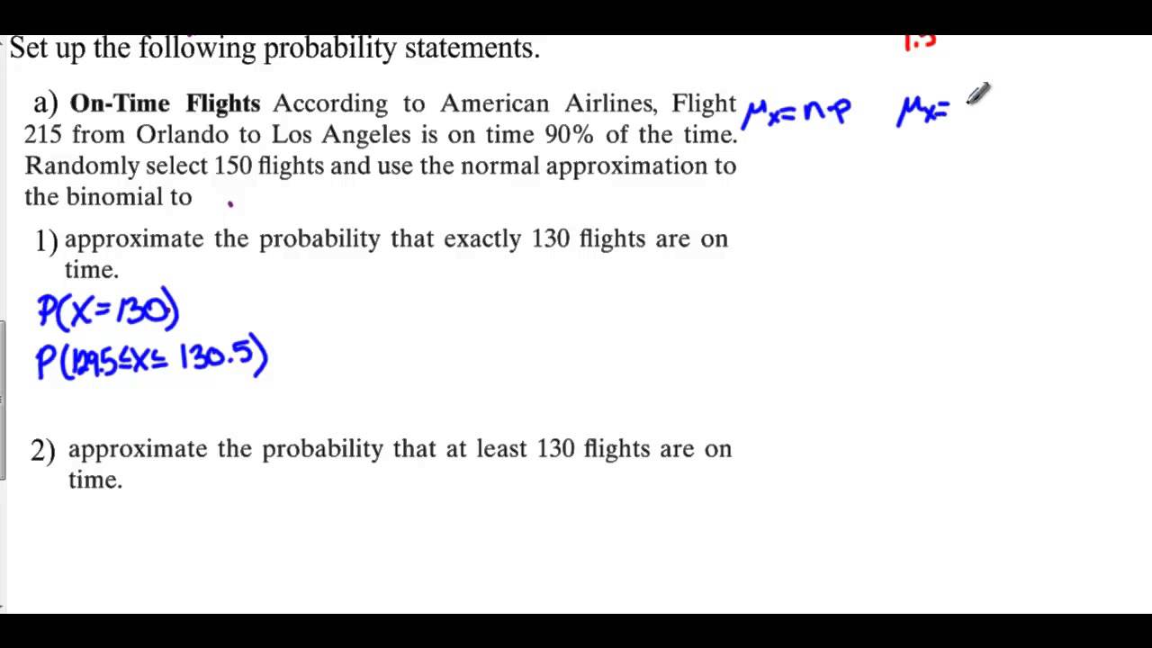MATH 1127 - The normal approximation to the binomial probability ...