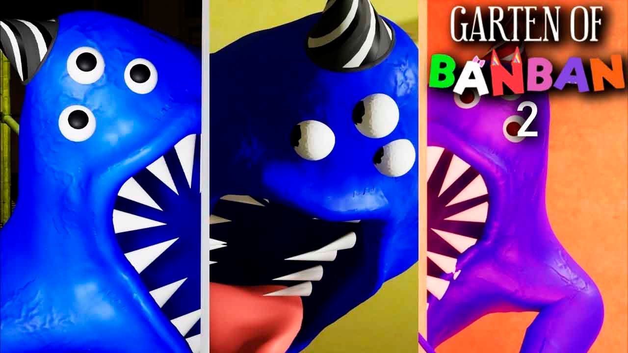 BLUE MONSTER IN DIFFERENT GUISES IN GARTEN OF BANBAN 2 - YouTube
