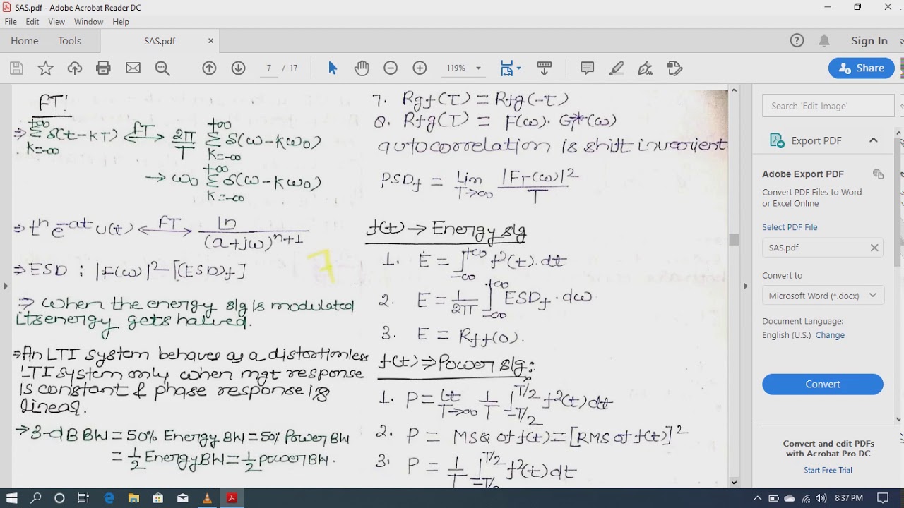 Signal and System Gate Short Notes - YouTube