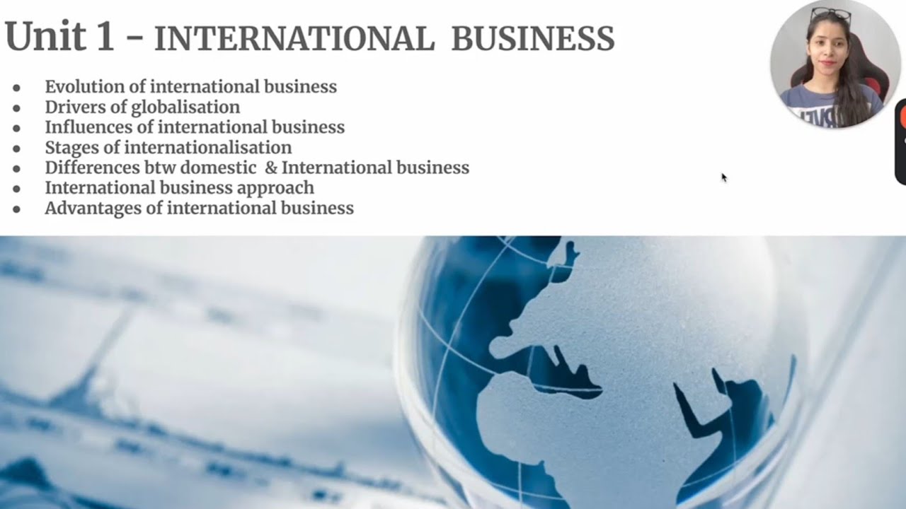 International Business | Unit 1 | Part 1 | BBA Full Course - YouTube