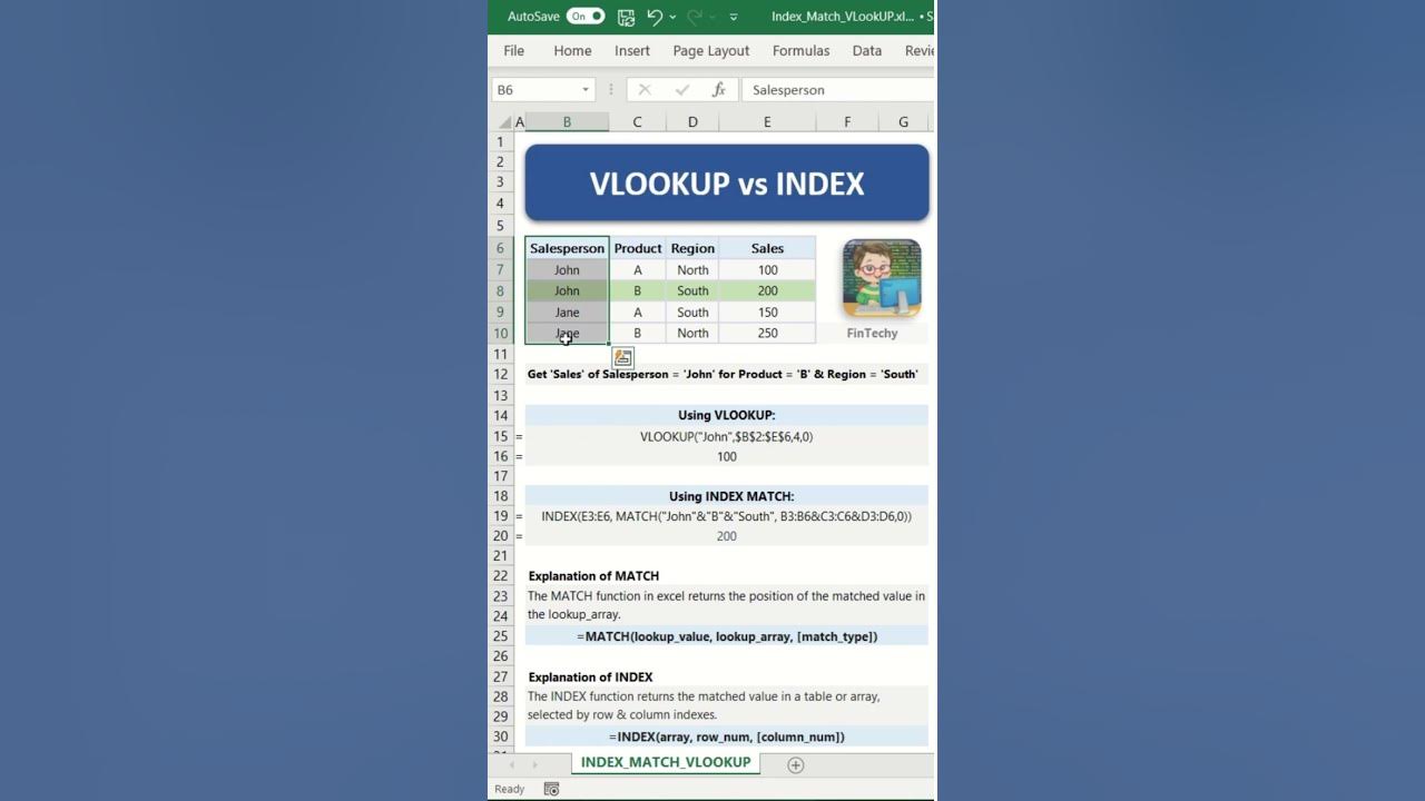 VLOOKUP vs INDEX Match function: Mastering MS Excel - YouTube