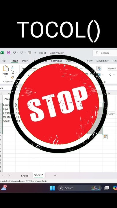 How to use the TOCOL() function in excel? #exceltips - YouTube