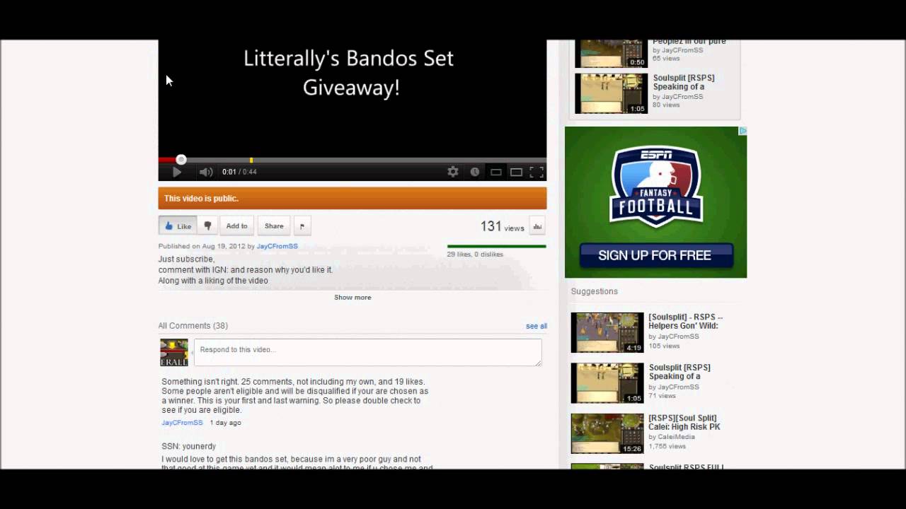 Winner of bandos set giveaway - YouTube