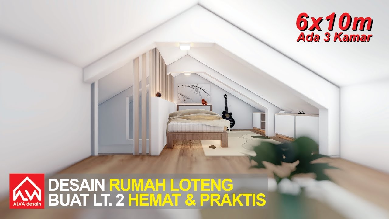 Desain Rumah Loteng | Cara Hemat Bangun Rumah Lantai 2 | Rumah Type 30/ ...