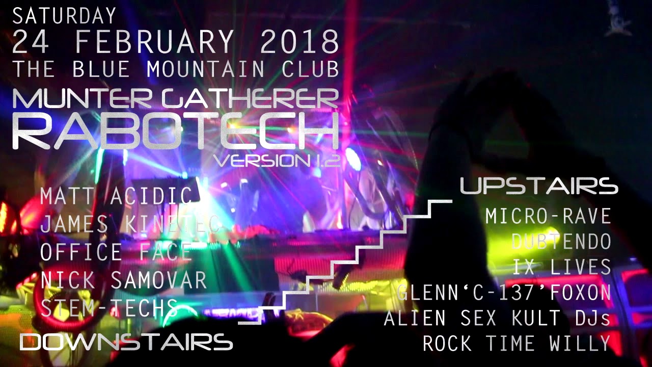 Rabotech version1.2 on 24 FEB 2018, The Blue Mountain, Bristol (flyer ...