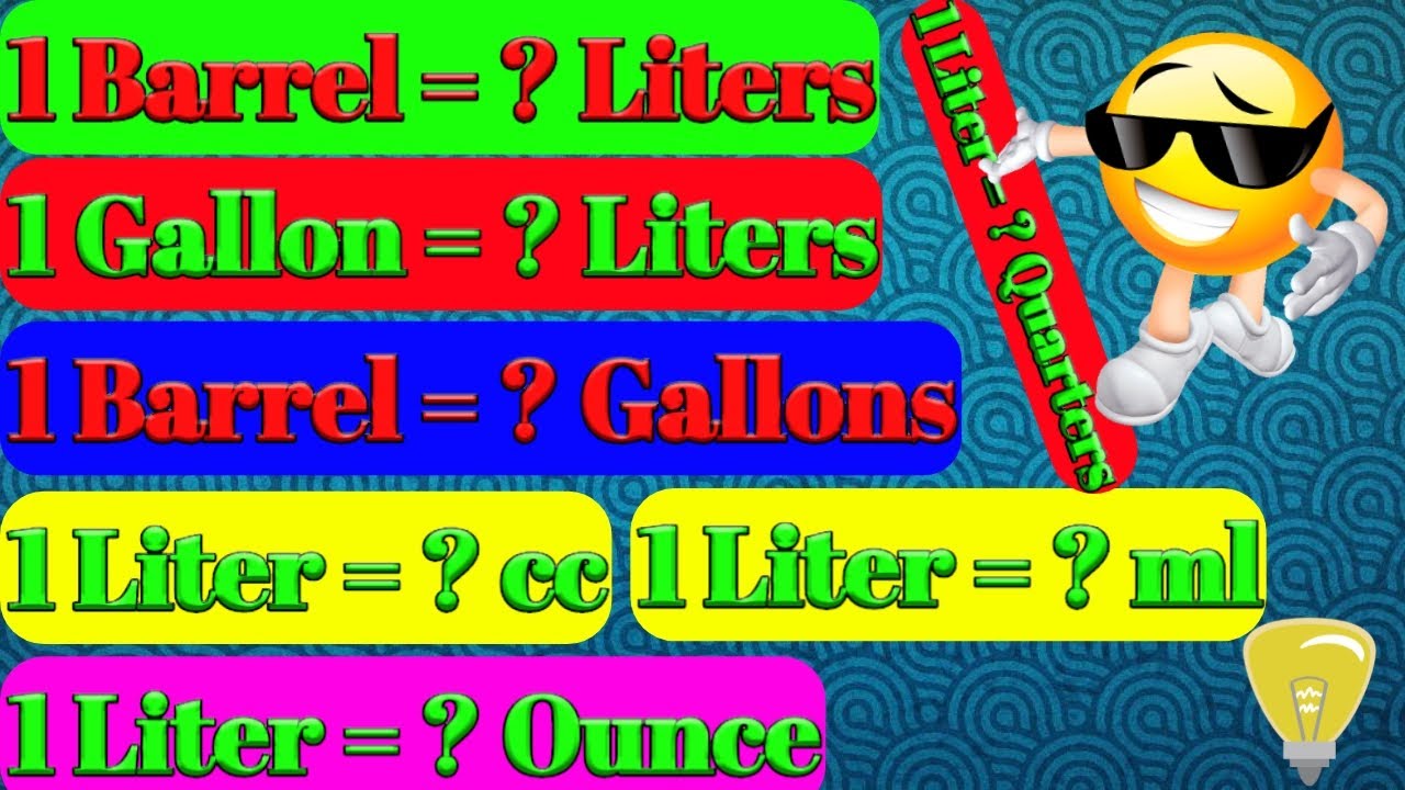 Barrel To Liter Gallon To Litre Liter To CC Liter To Ml Gallon barrel-to-liter-gallon-to-litre-liter-to-cc-liter-to-ml-gallon