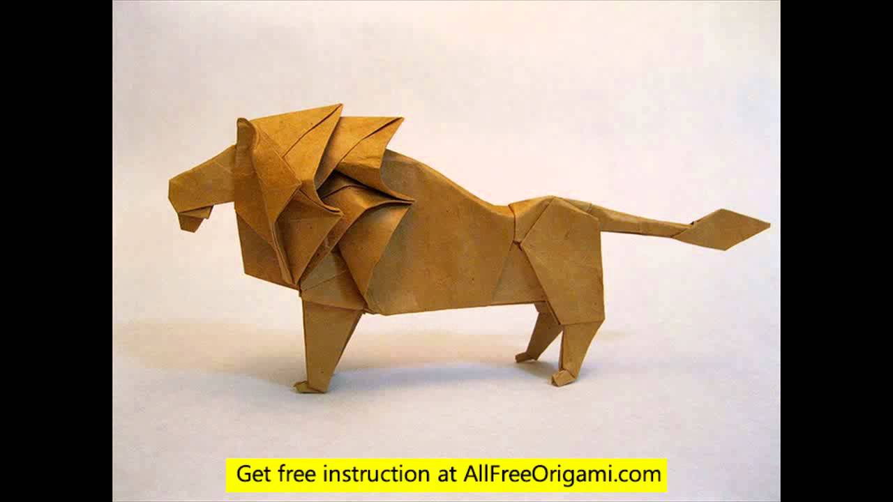origami lion instructions - YouTube