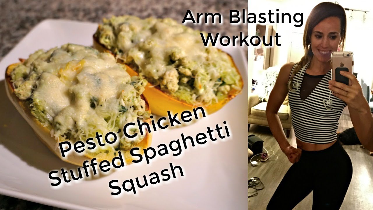 The Crazy 8 Arm Workout & Pesto Chicken Stuffed Spaghetti Squash Recipe ...
