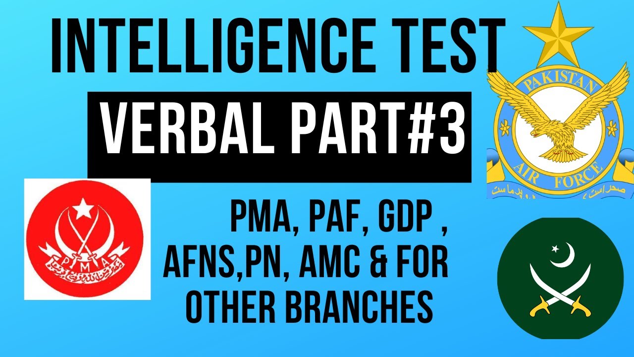 intelligence test verbal part 3|PMA, PAF, GDP, PN, AFNS, AMC| verbal ...