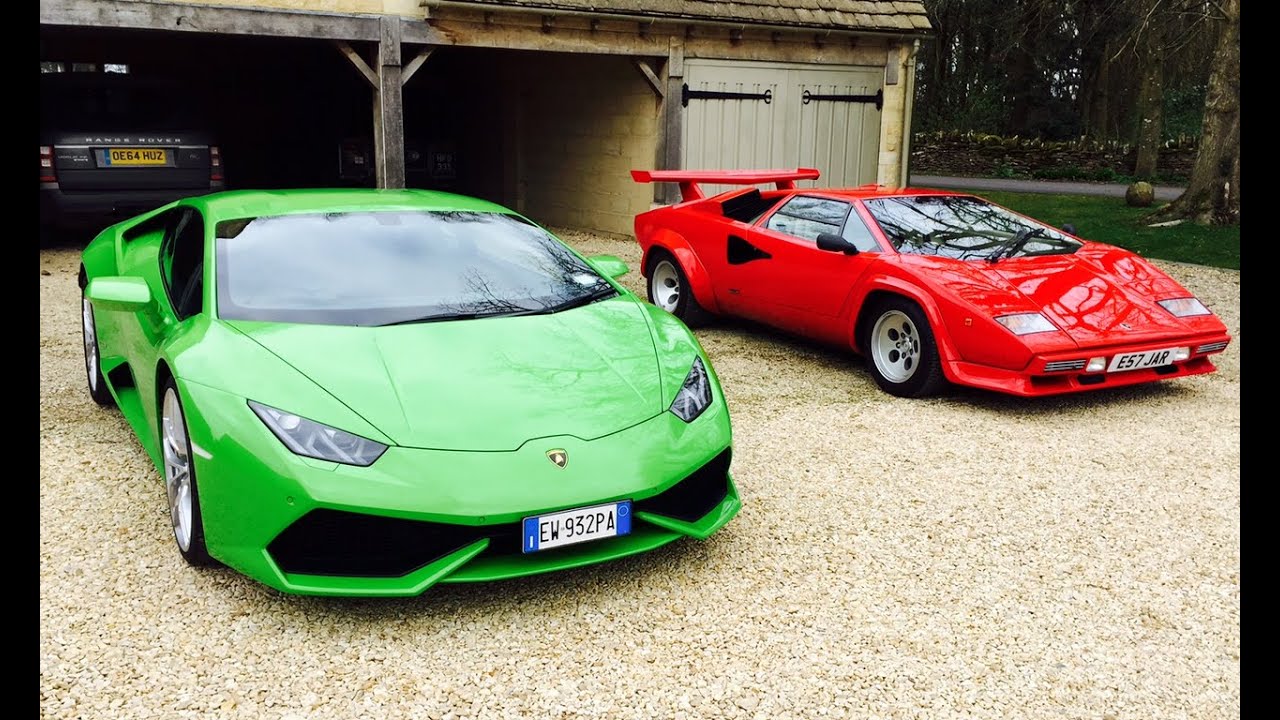 Harry's garage Lamborghini Huracan review alongside Countach - YouTube