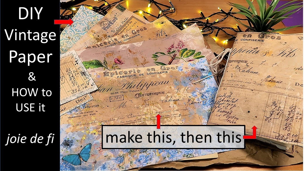 DIY VINTAGE PAPER and How To Use It Junk Journal New Idea - YouTube