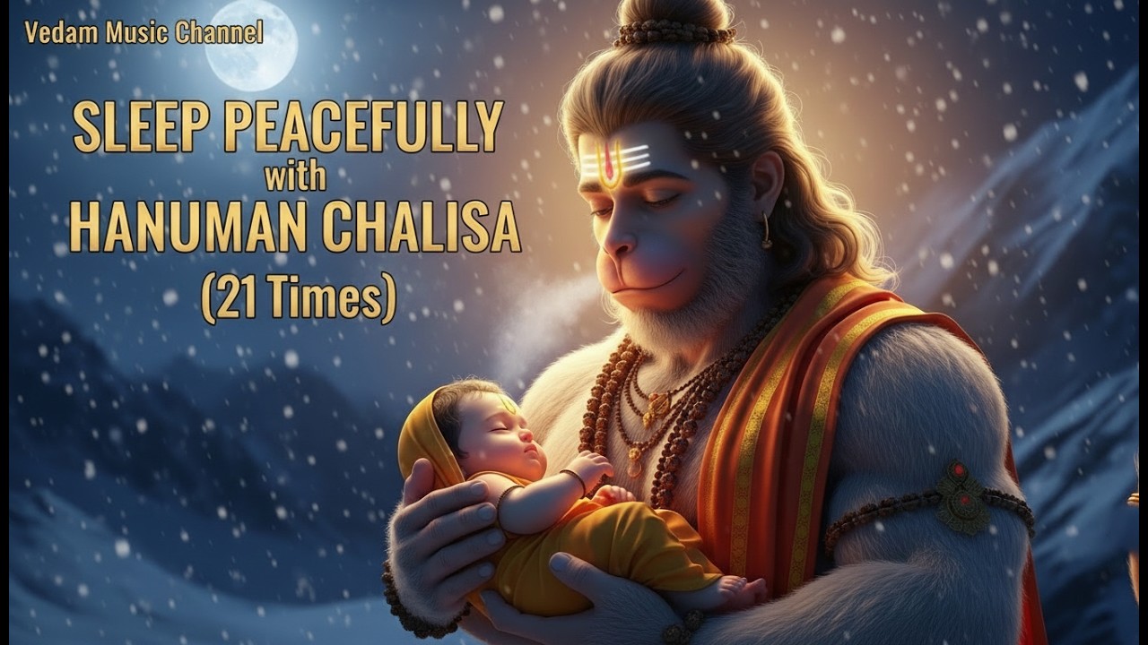Sleep Peacefully with Hanuman Chalisa (21 Times) | Removes Stress ...