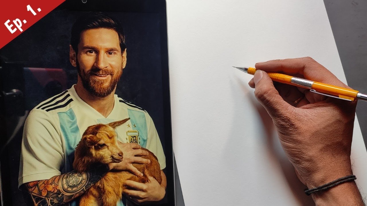 How To Draw Lionel Messi Step By Step Shading Tutorial | Lionel Messi ...