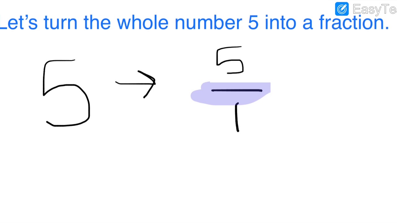 Whole number to Fraction - YouTube