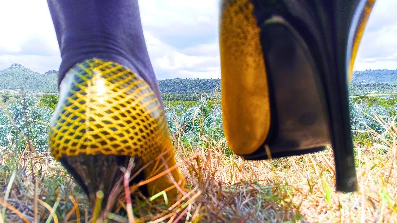 Woman Preparing for Trampling in Heels - (Part 1) - YouTube