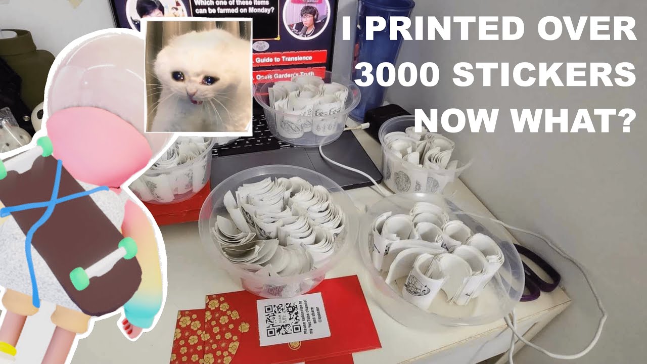 I PRINTED OVER 3000 STICKERS...NOW WHAT? - YouTube