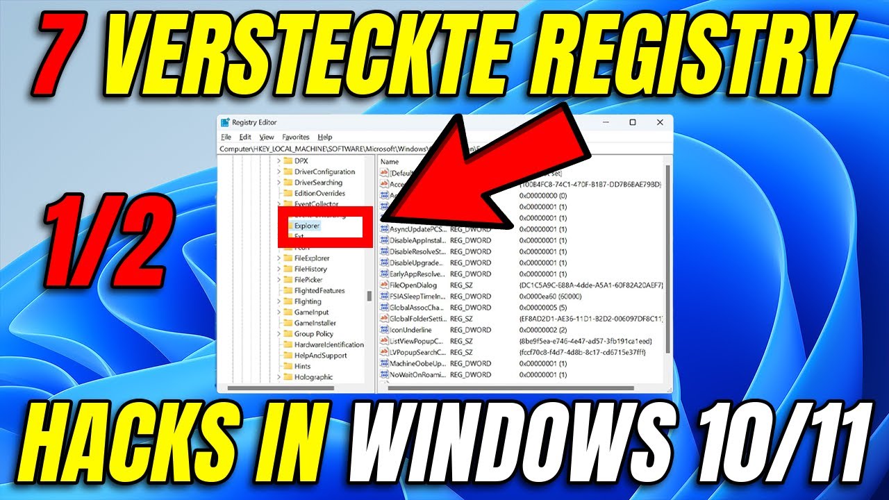 7 Registry Hacks, die dein Windows auf ein neues Level heben! 🚀 Teil 1 ...