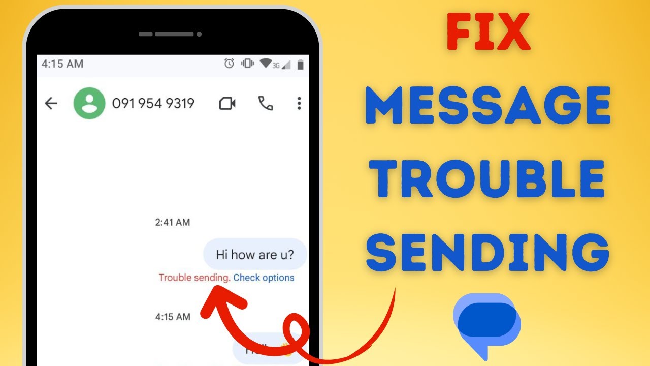 Trouble Sending Check Options Problem Messages Trouble Sending Problem Youtube 1353