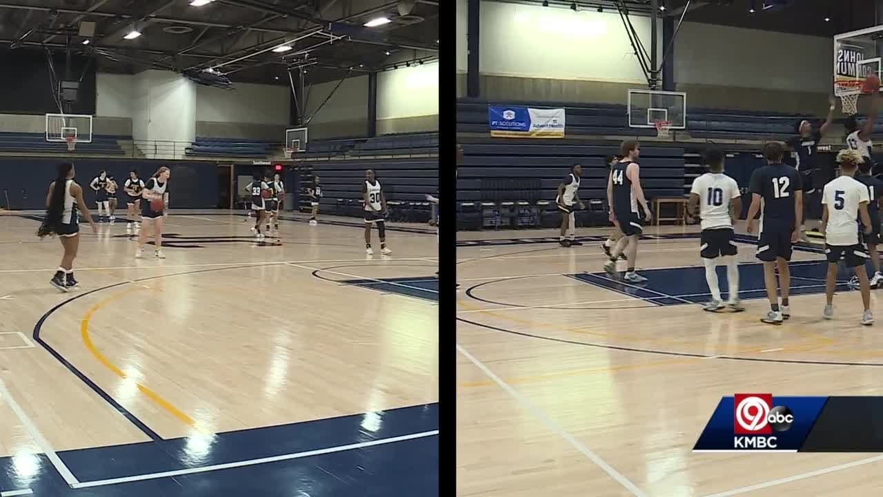 Basketball teams at JCCC both have 20-0 record - YouTube