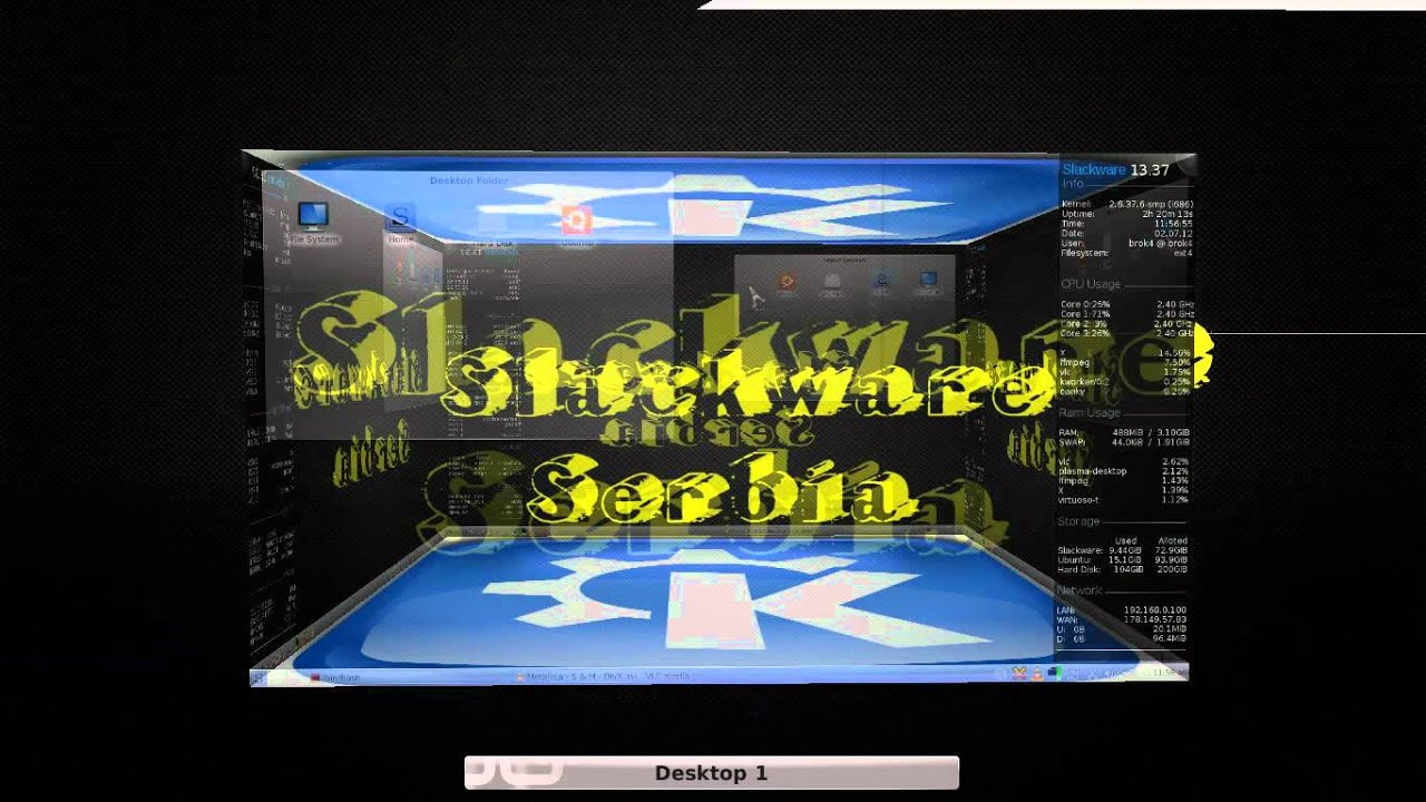 Slackware 13.37 KDE - YouTube