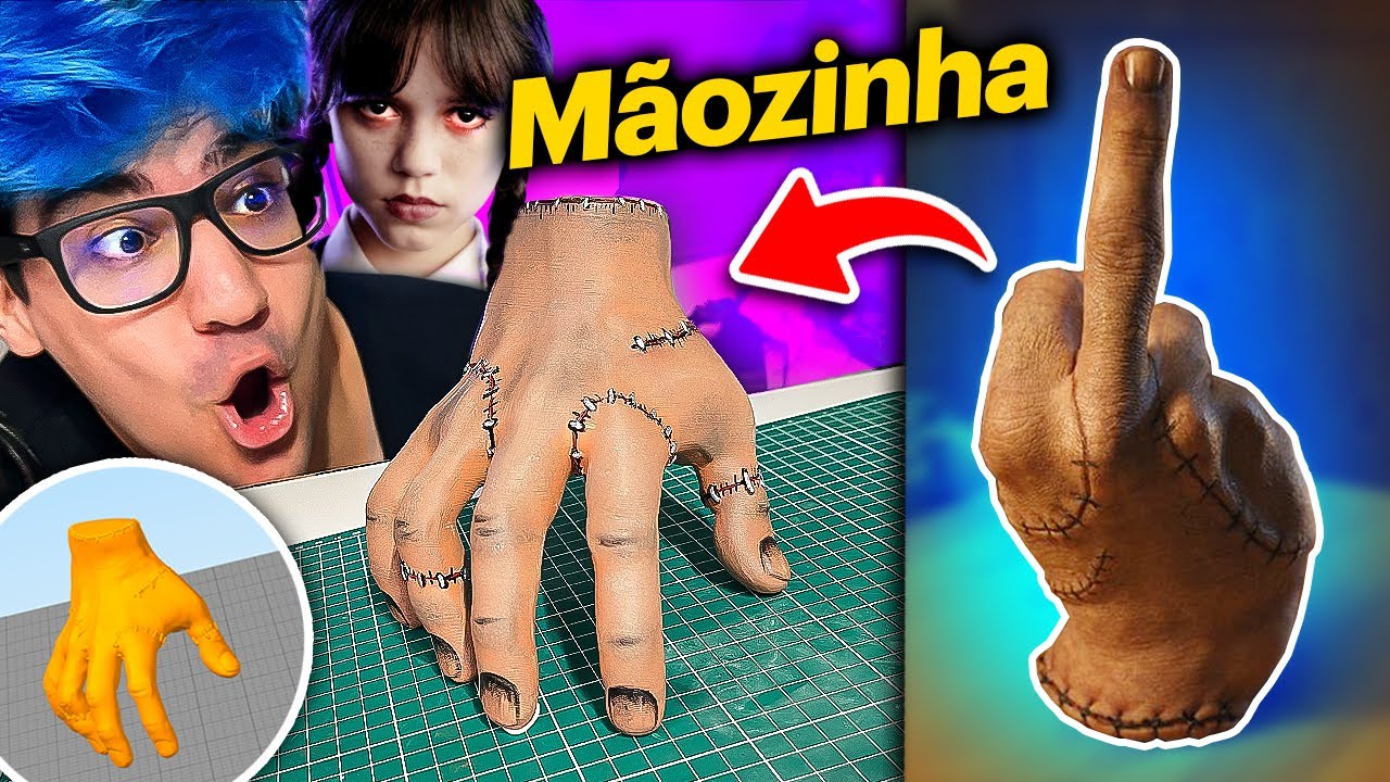 Como Fazer a Mão da Wednesday Addams - FÁCIL ! - YouTube