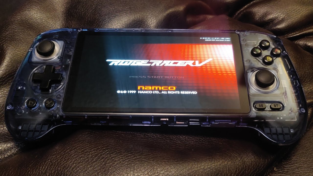 Anbernic RG556 PlayStation 2 emulation test. aether sx2. ridge racer ...