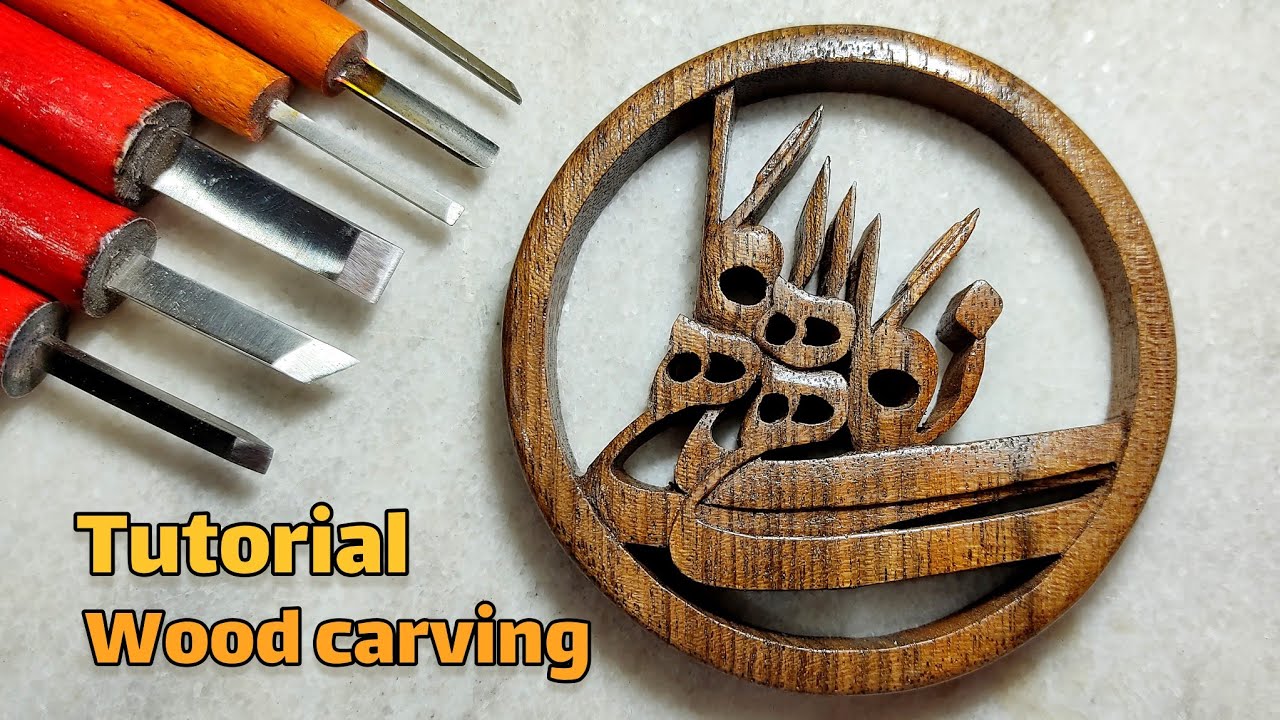 How to make calligraphy wood carving - YouTube