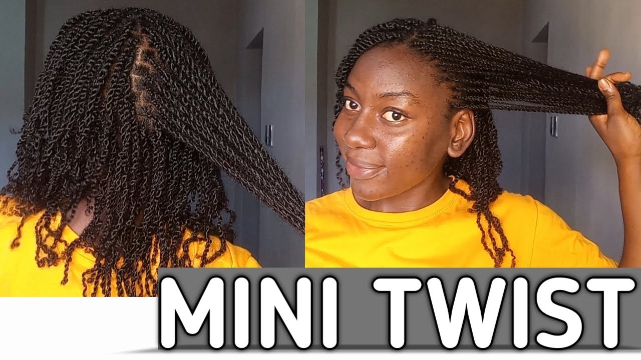 BEST PROTECTIVE HAIRSTYLE: MINI TWIST ON LONG 4C HAIR. - YouTube