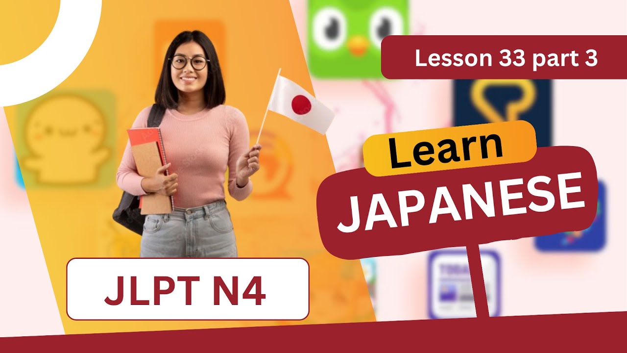 Learn Japanese JLPT N4 Online lesson 33 part 3 #learnjapanese - YouTube Music