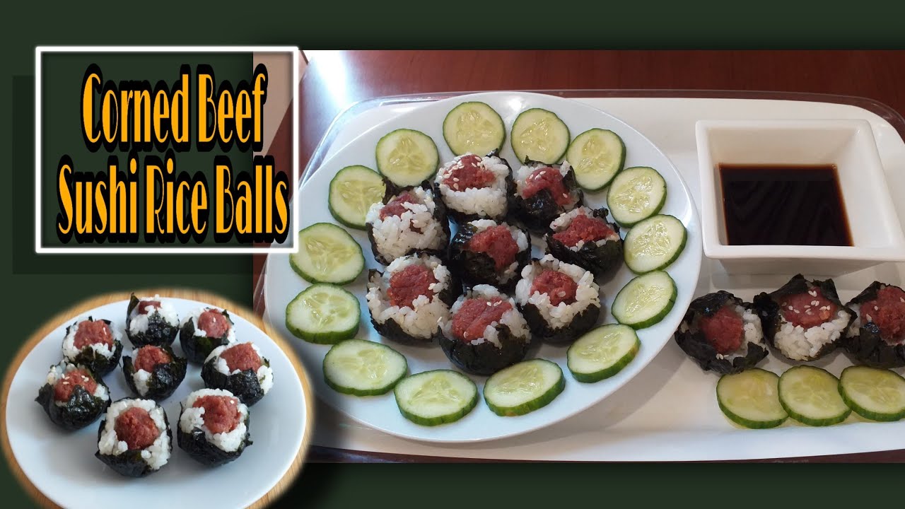 Corned Beef Sushi Rice Balls - YouTube