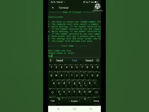 Cricket game program in python | Python cricket game #python - YouTube